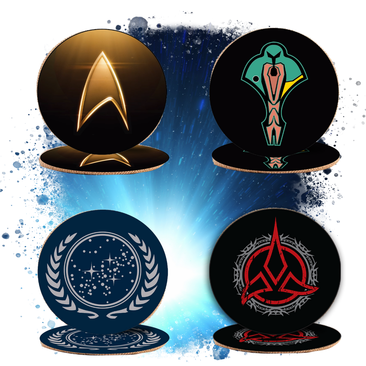 Star Trek Wines Assorted Coaster 4 Pack